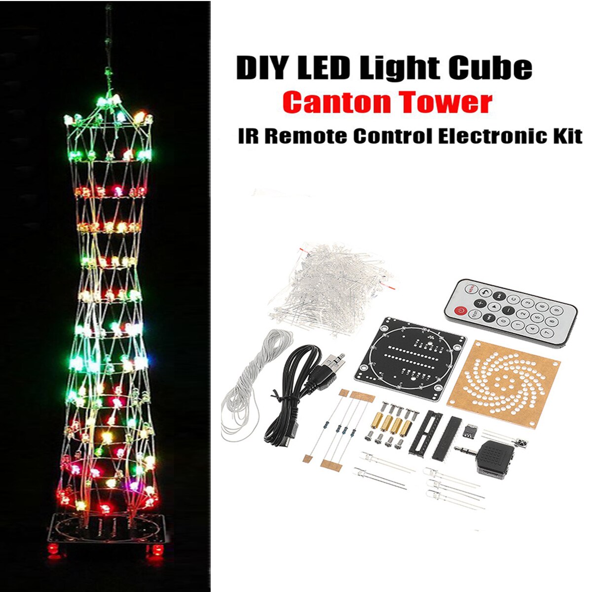 LEORYFull color DIY LED Light Cube Canton Tower Su... – Vicedeal