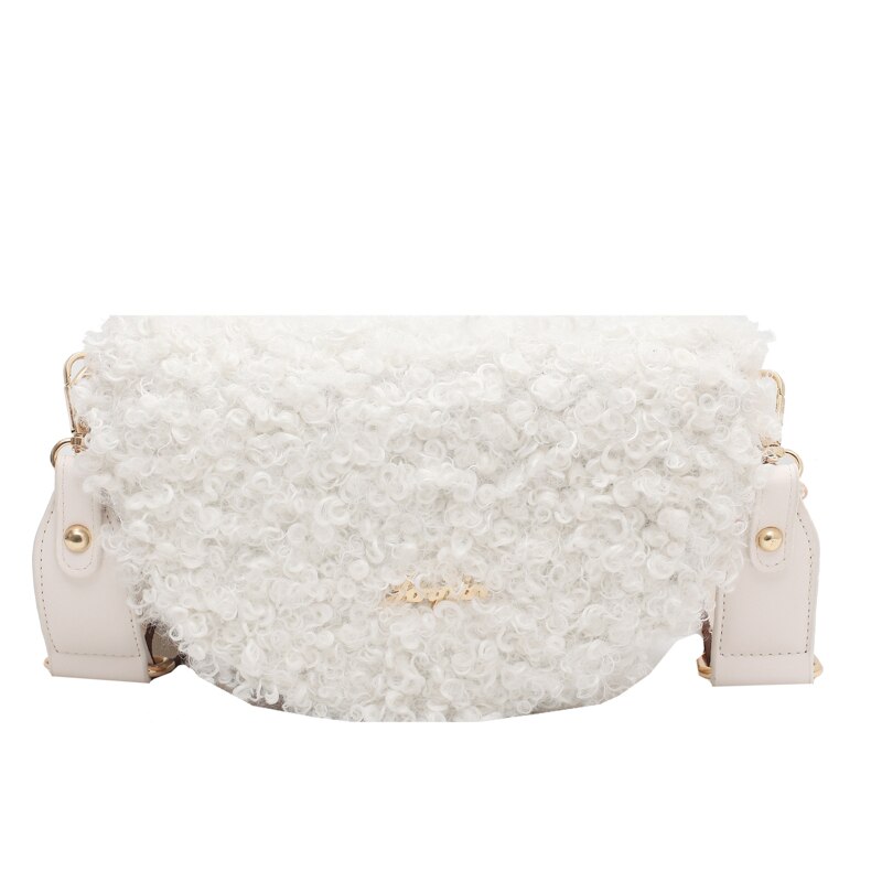 Lamb Wool Handbag Shell Type Crossbody Bag For Wom... – Grandado