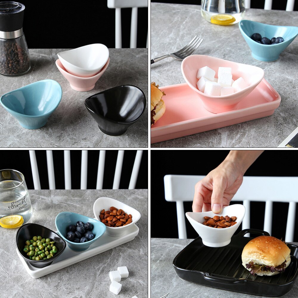3 Pcs Ceramic Seasoning Dish Food Sauce Dish House... – Grandado