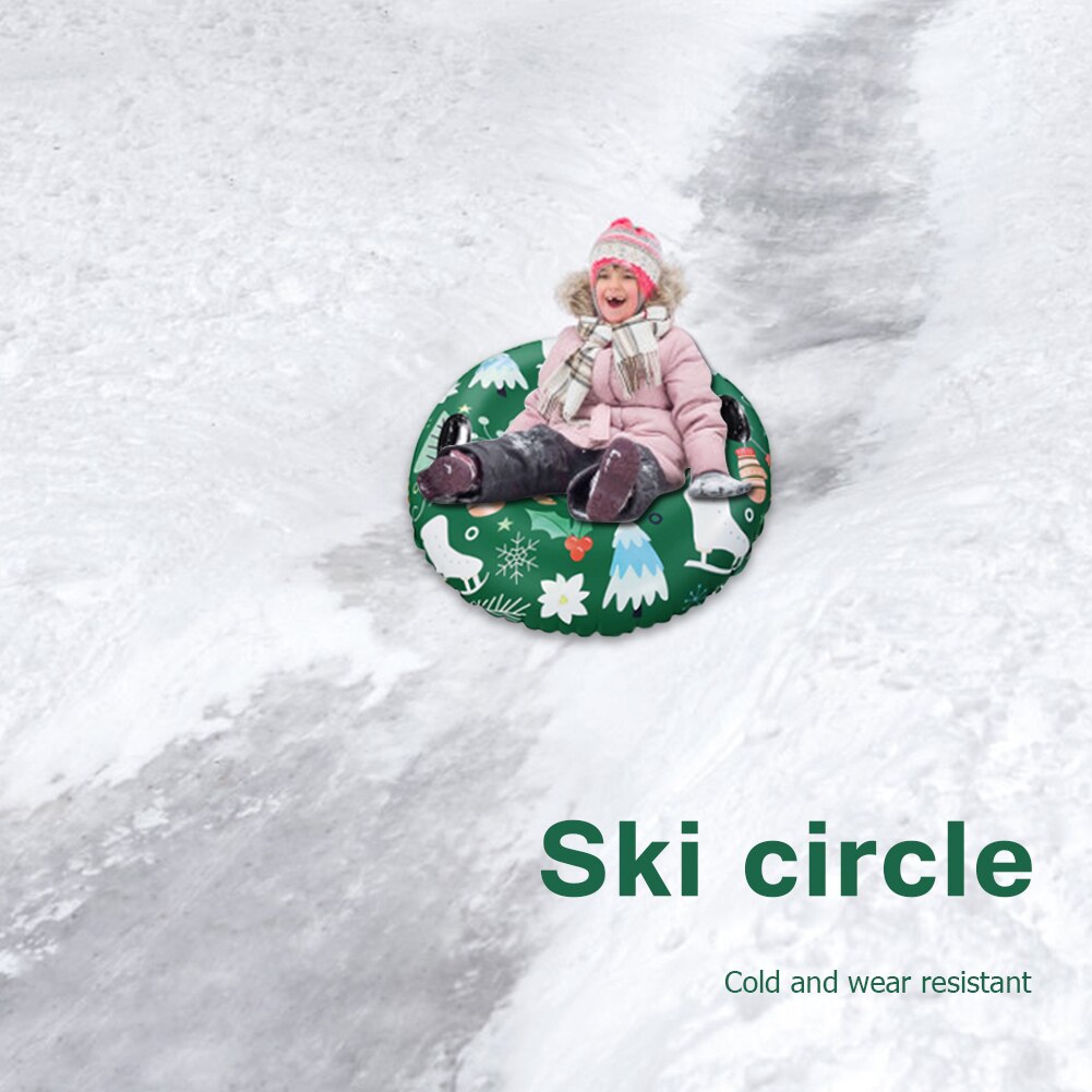 120cm Inflatable Ski Ring Skiing Board PVC Winter Inflatable Ski Circle ...