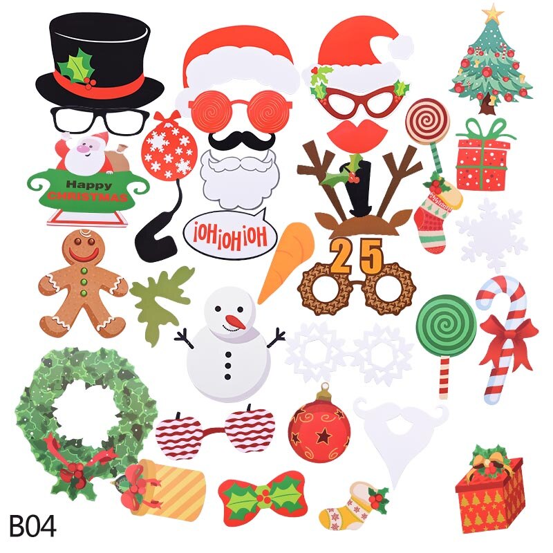 Christmas Series Photo Booth Props Kits Christmas ... – Grandado