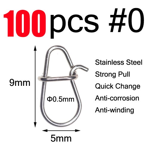 Bimoo 100pcs In Acciaio Inox di Sicurezza Veloce C... – Grandado