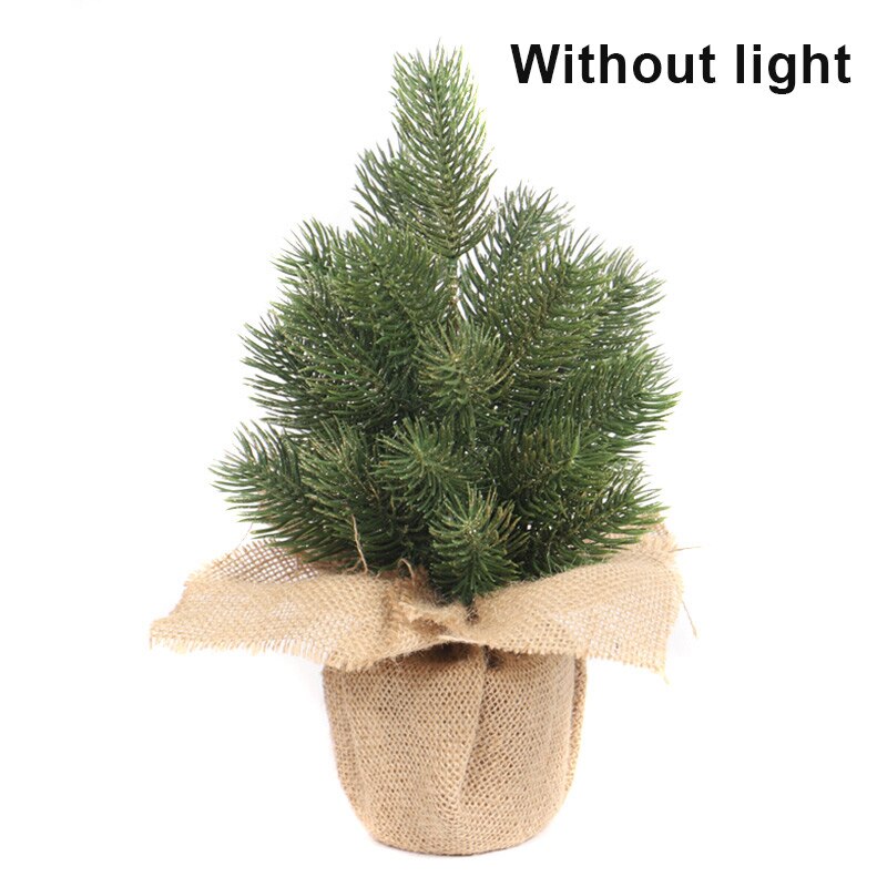 14 Inch Pine Handmade Christmas Tree with Burlap B... – Grandado