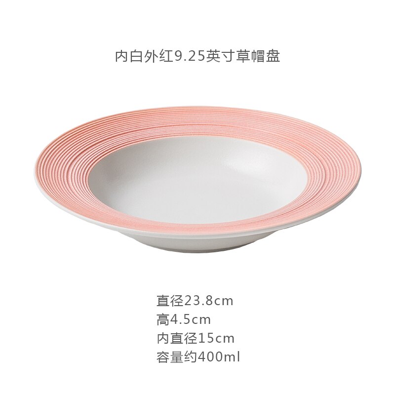 Nordic Simple Western Plate Brushed Pattern Straw ... – Grandado
