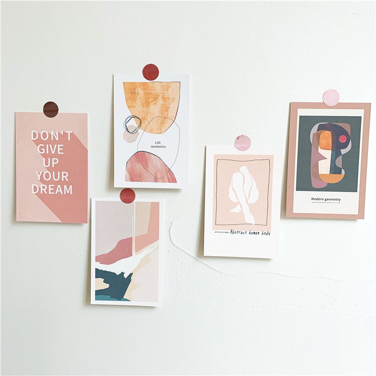 Retro Art Abstract Cards Illustration Small Poster... – Grandado