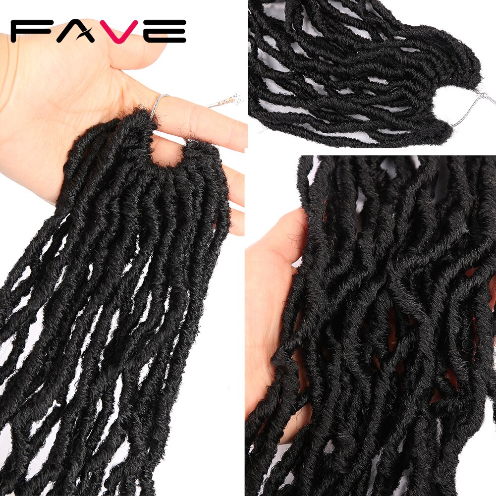 Fave nu locs hæklet hår fletninger 18 tommer faux ... – Grandado