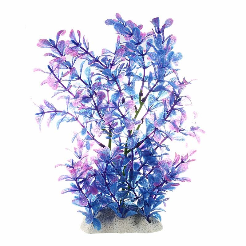Artificial Plastic Water Plant Purple-blue Deco of... – Grandado
