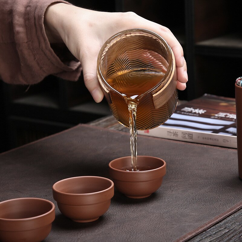 Travel tea set portable teapot teacup mug teapot t... – Grandado