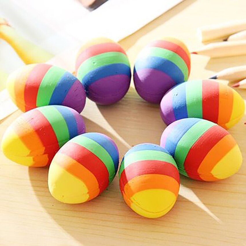 1PC Kleurrijke Ei Vorm Gum Leuke Potlood Gummen St... – Vicedeal