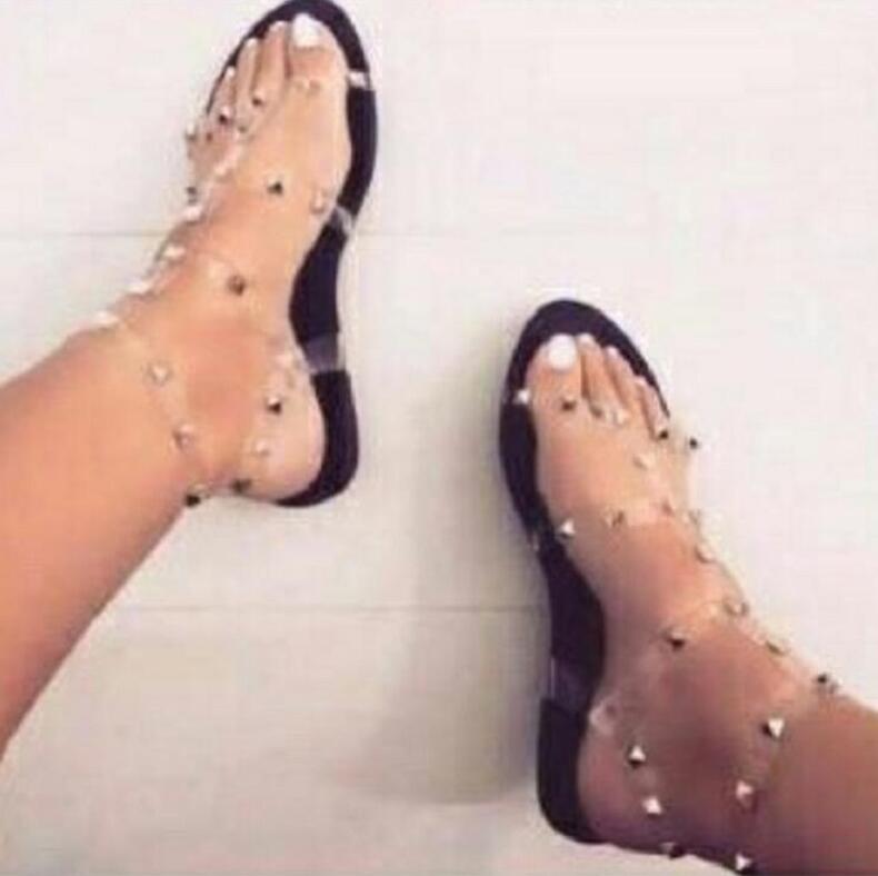 XDA Zomer wit transparant flats sandalen vrouwen s... – Vicedeal