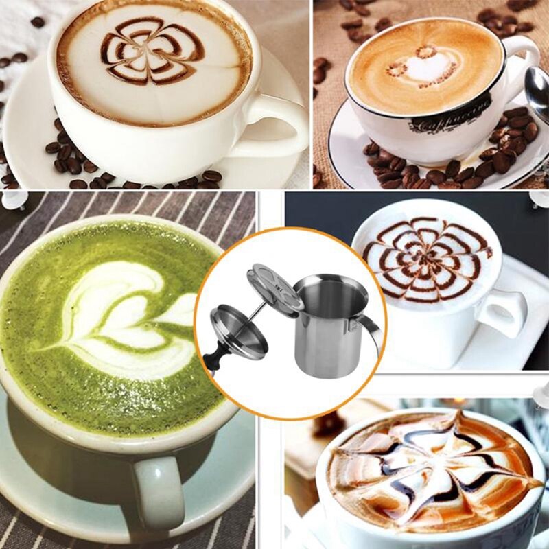 Manual Milk Frother Stainless Steel Coffee Cappucc... – Grandado