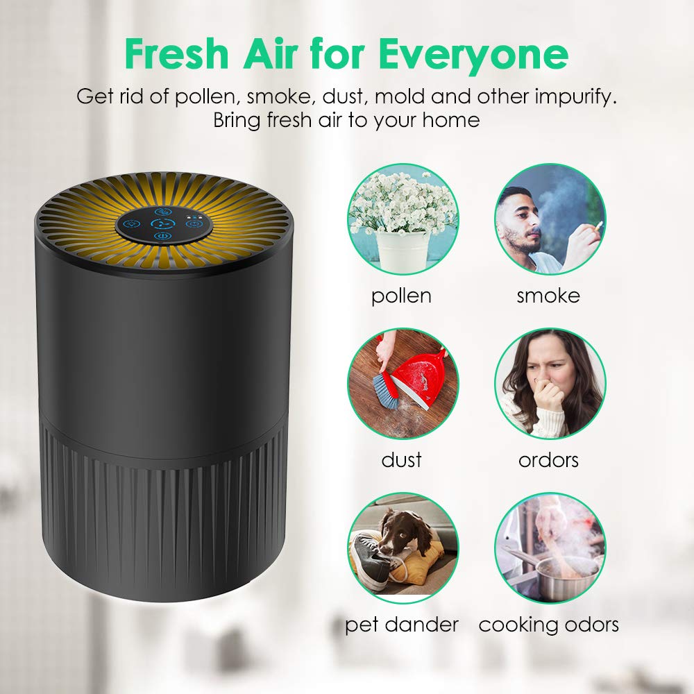 A19 USB Air Purifier For Home True HEPA Filters Co... – Grandado