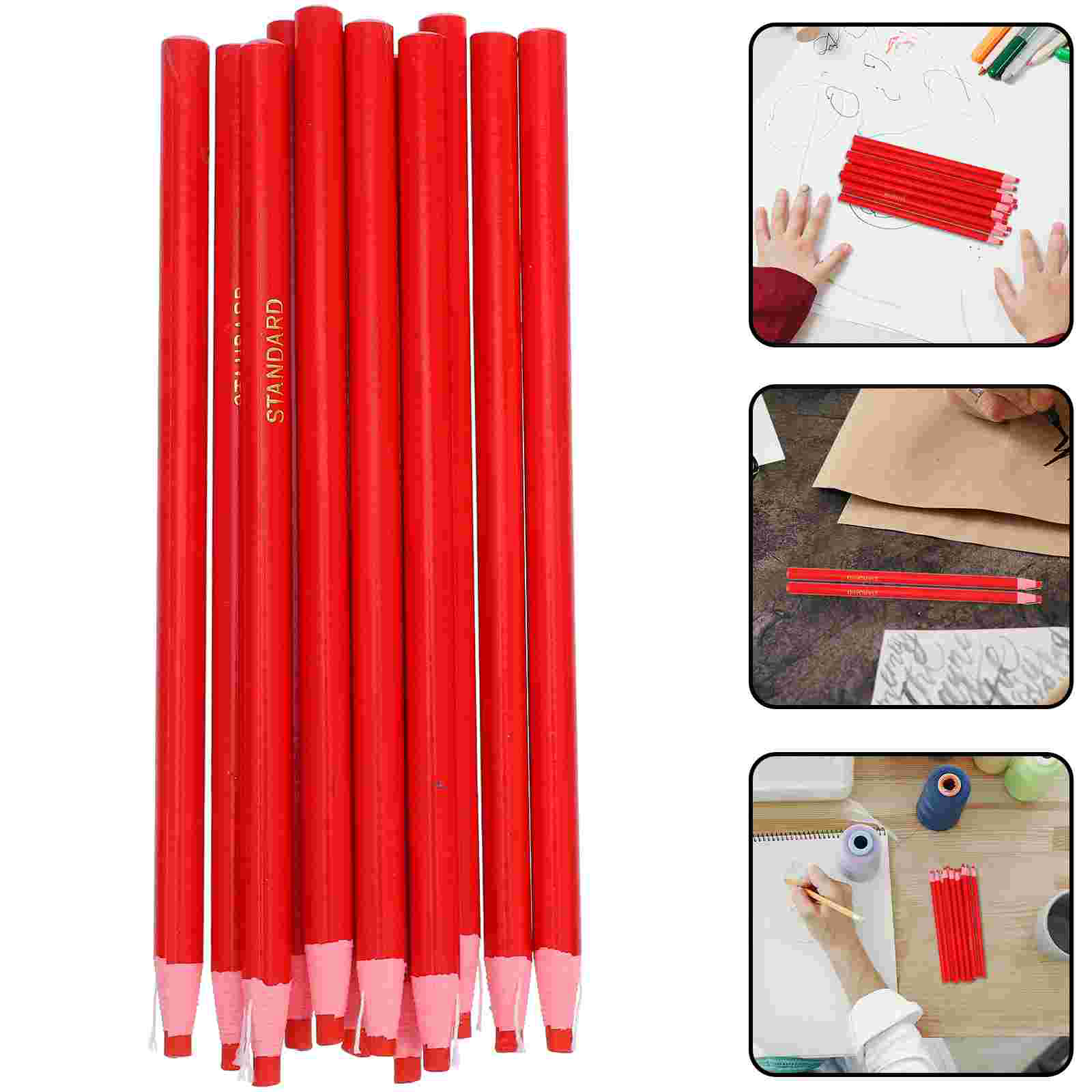 12 PCS Peelable Grease Pencil Wide Red Erasable Co... – Grandado