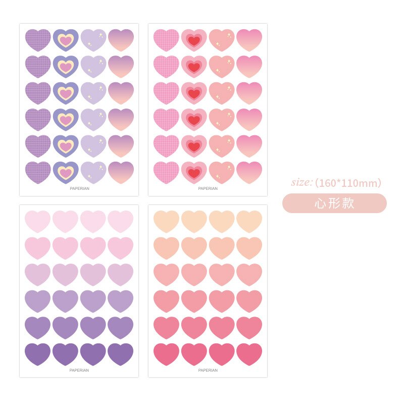 Ins Korea colorful round smiling face love sticker... – Grandado