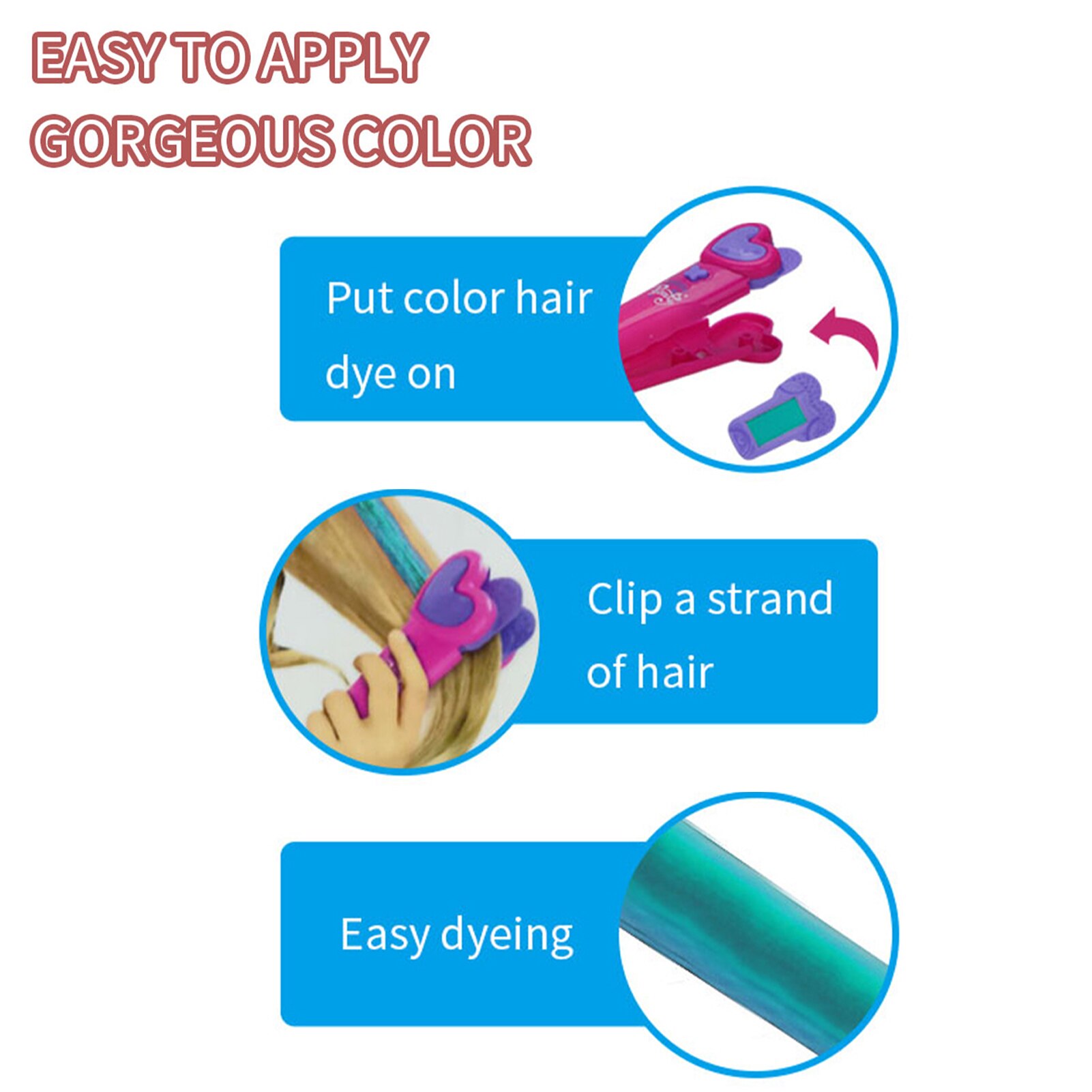 Hair Dye Temporary for Girls Hair Chalk Powder Col... – Grandado