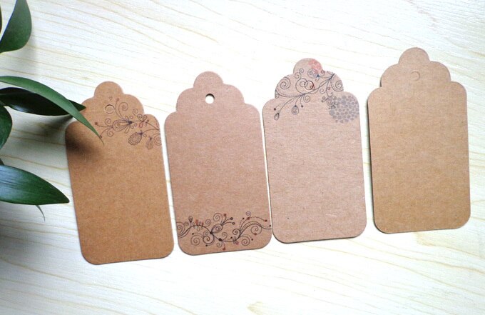 20pcs White and Kraft Bookmark Blank Flower Kraft ... – Grandado