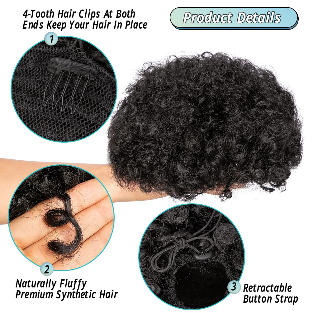 Afro Puff Drawstring Ponytail for Black Women Shor... – Vicedeal