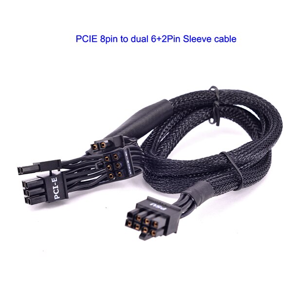 PCIe 8pin to 2 Ports 6+2Pin Power supply Cable Fla... – Vicedeal
