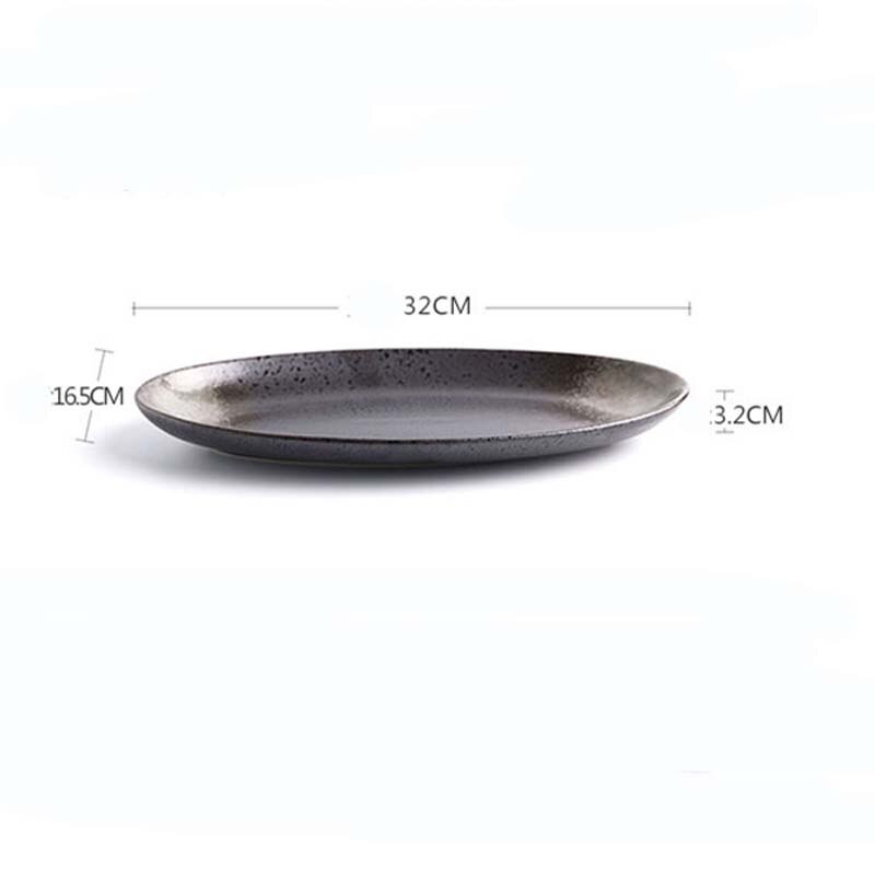FANCITY personality ceramic tableware oval fish pl... – Grandado
