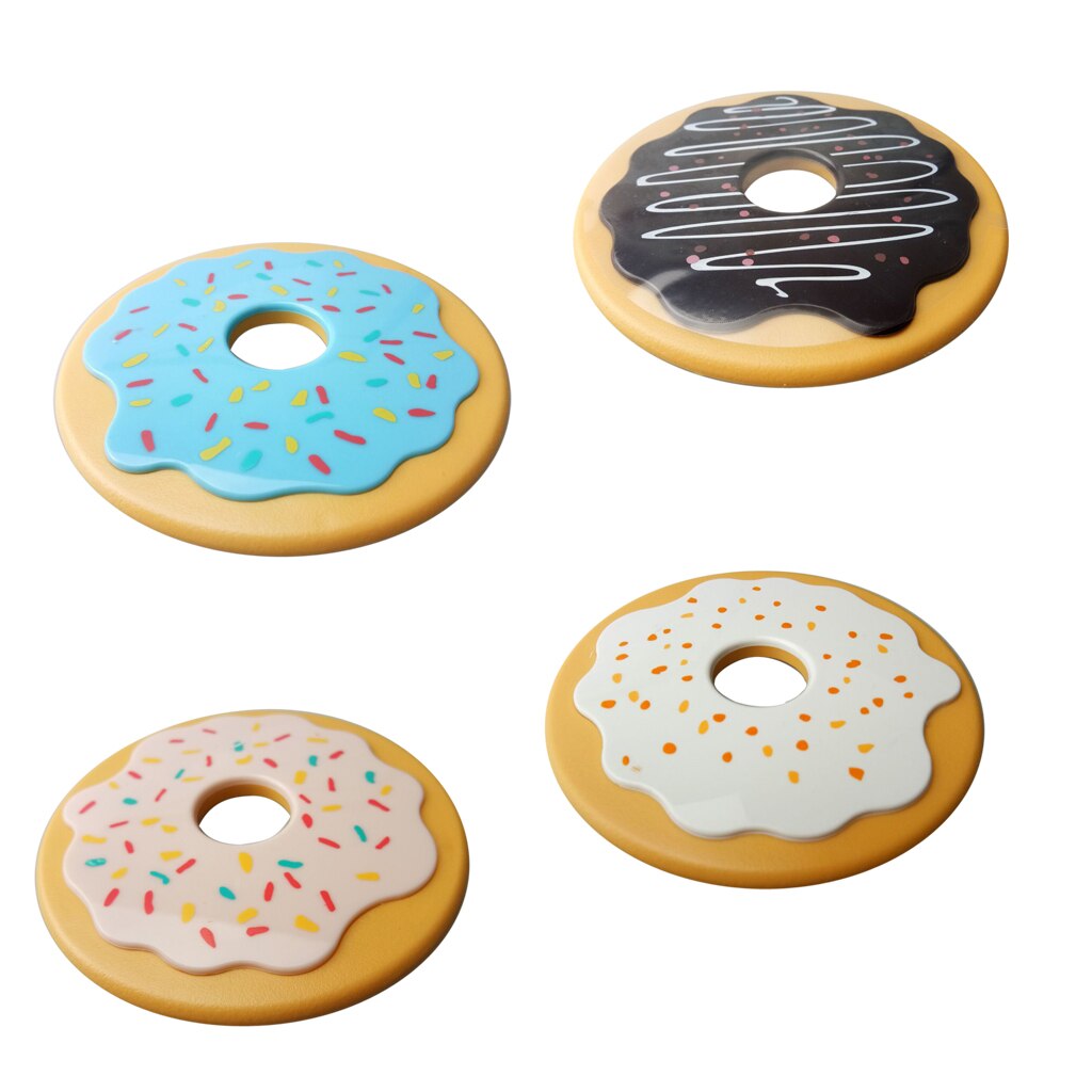 4x 3D Donut/Cd Mat Coasters Record Cup Bekerhouder... – Grandado
