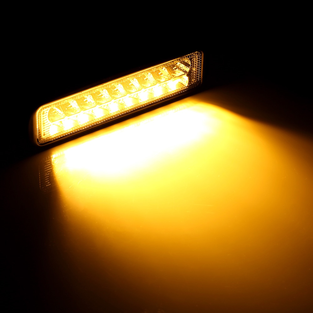 18W Double Color Amber White Led Work Light Bar Co... – Vicedeal
