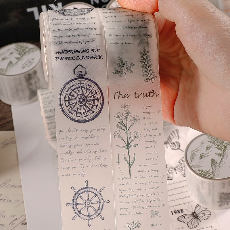 Vintage Vlinder Geïllustreerd Journal Washi Tape P... – Grandado