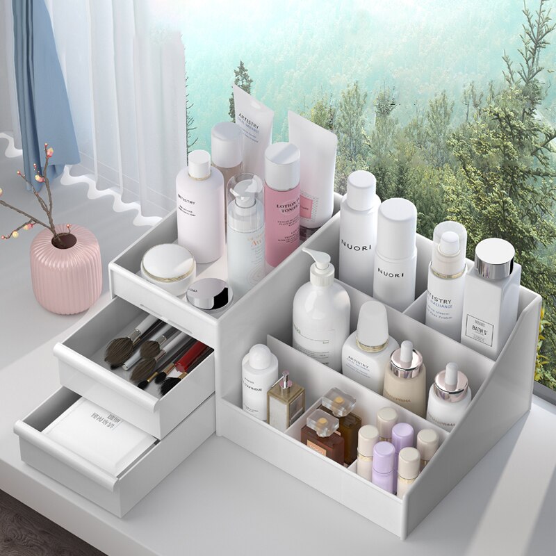 Large Capacity Makeup Storage Box Cosmetic Organiz... – Grandado