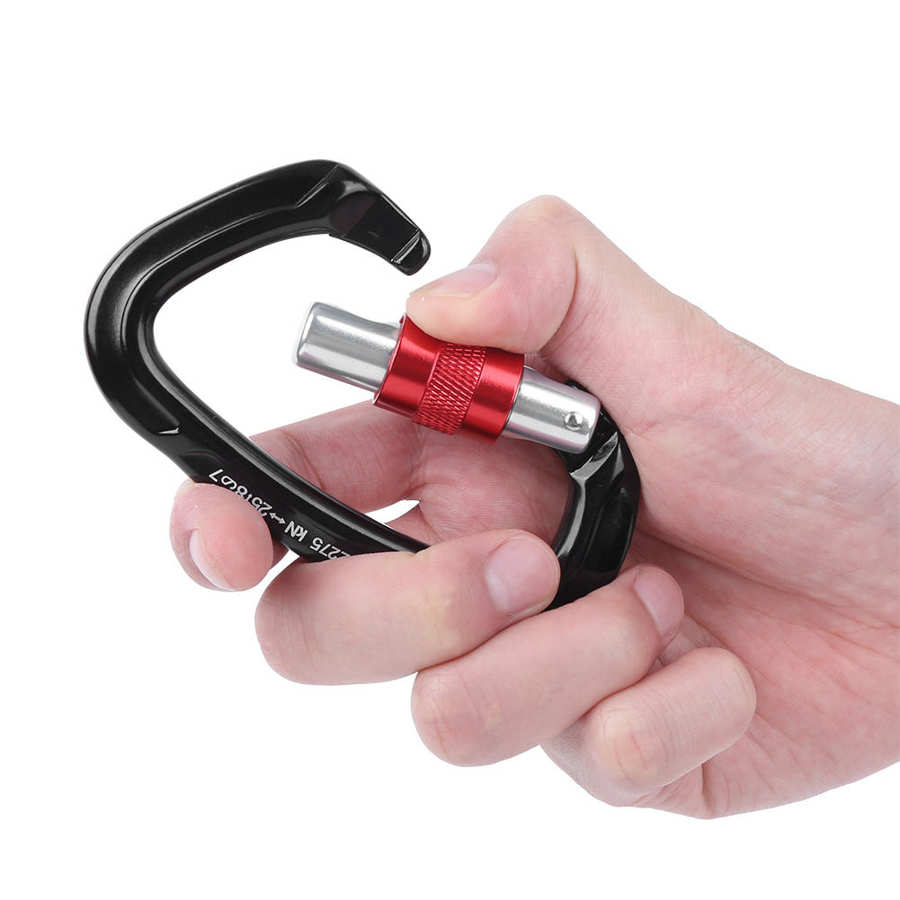 Carabiner D Shape 25KN Carbiner Key Hooks Climbing... – Grandado