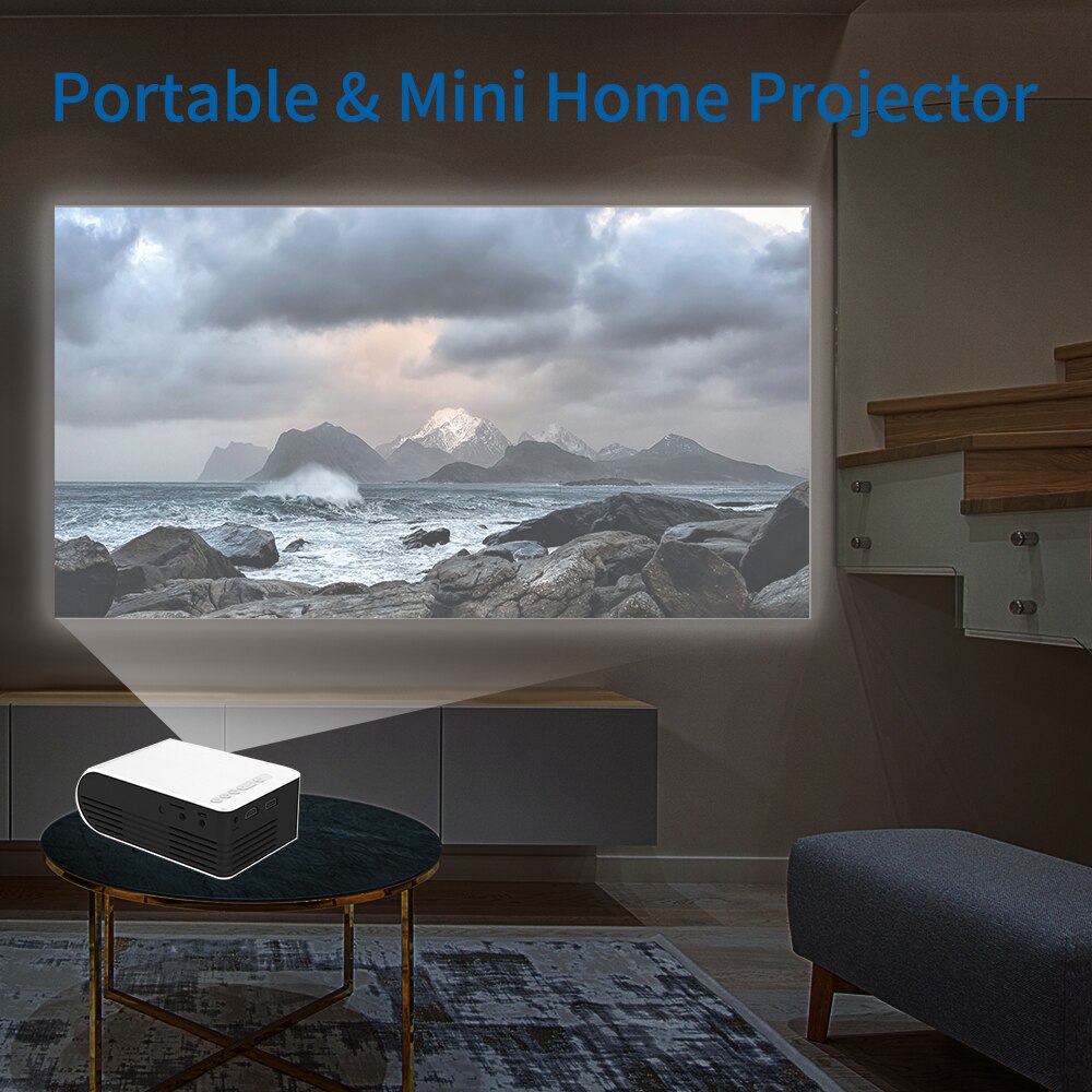 AibecyYG210 Mini LED Projektor 1080P 600 Lumen Por... – Vicedeal