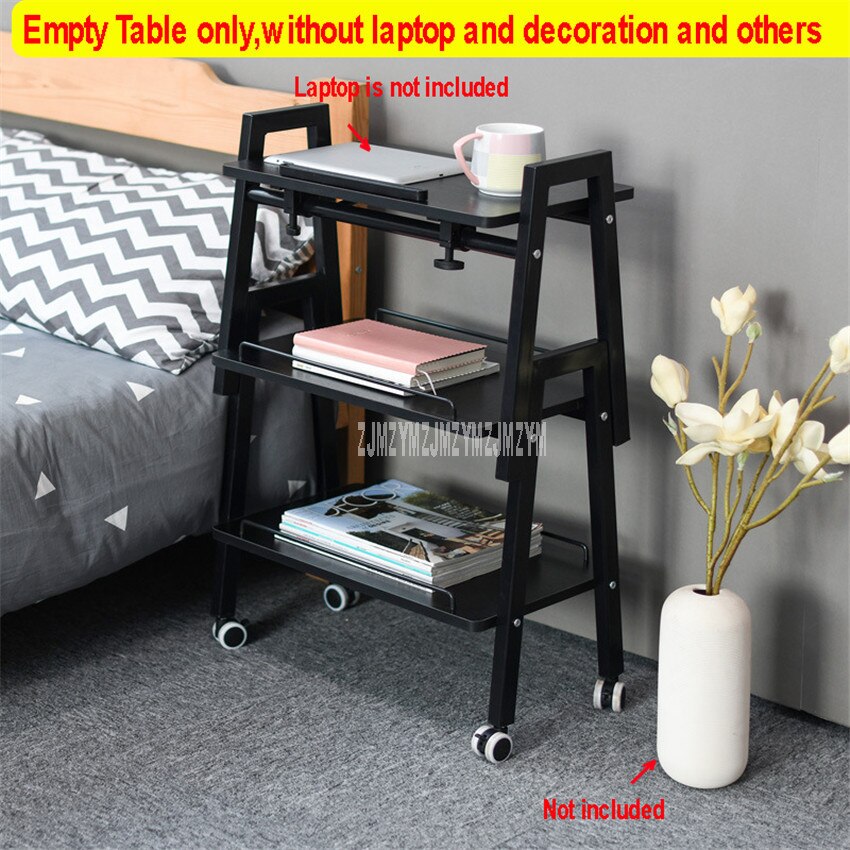 3 Layer Modern Sofa Side Tea Table With Wheel Easy... – Grandado