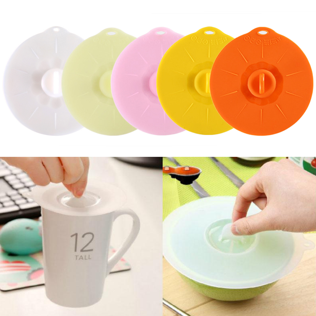 Kitchen Storage Cup Cover Silicone Cup Cover Lovel... – Vicedeal