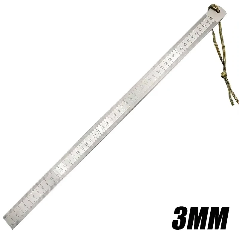 20 cm linjal i rostfritt stål med dubbel skala, sl... – Vicedeal