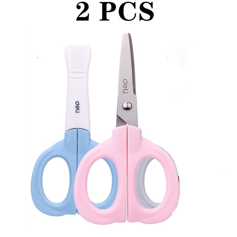 Deli 6070 children's scissors safety paper cut... – Grandado