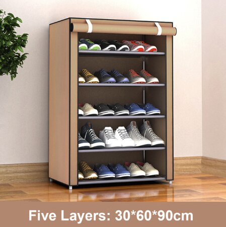 Multi-layer Shoe Rack Dustproof Cabinet Folding No... – Grandado