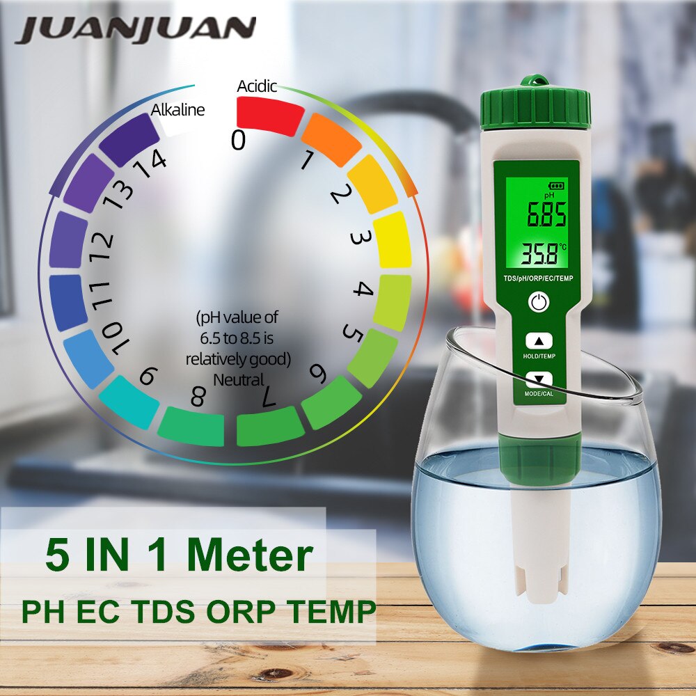 5 In 1 Digitale Ph Meter Tds Orp Ec Temperatuur Te... – Grandado