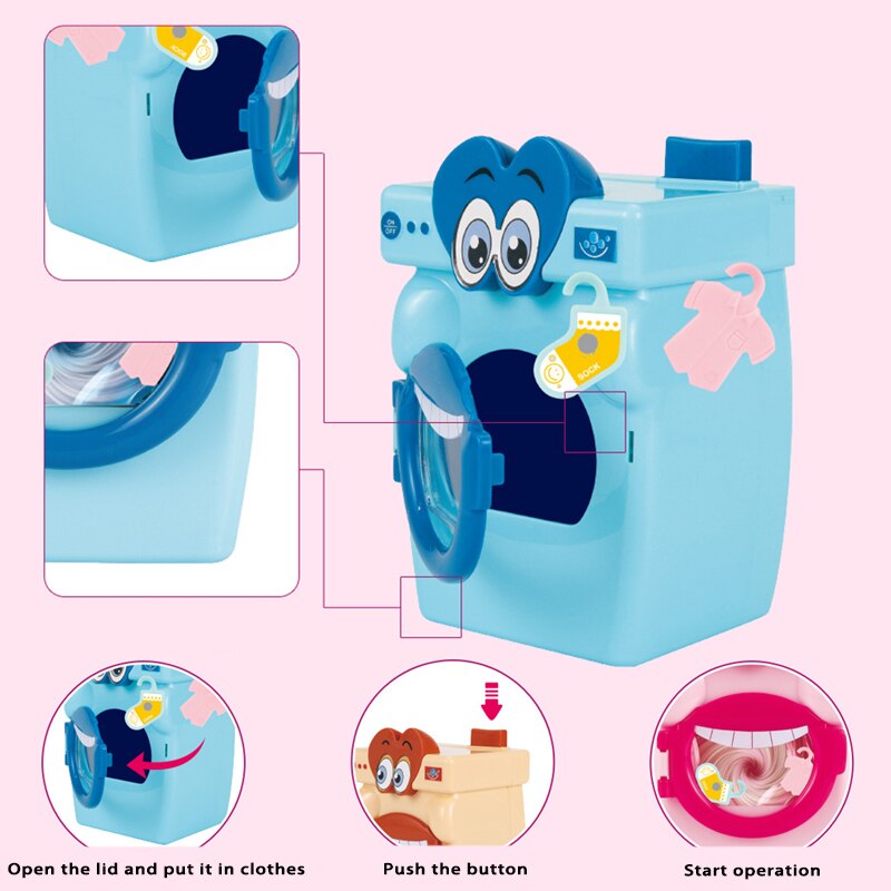 Children's Simulation Washing Machine Toy Pret... – Grandado