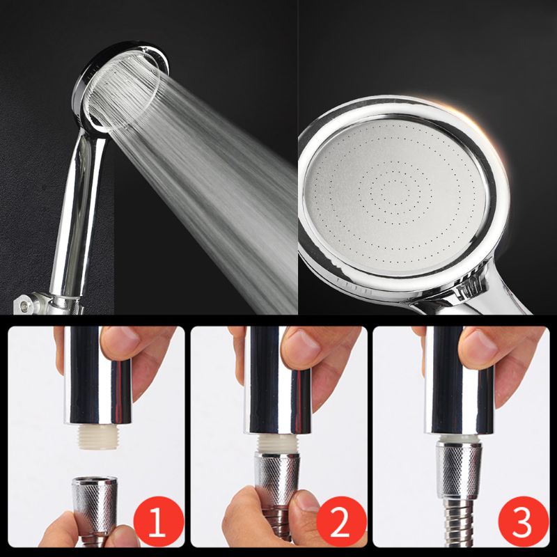 2pcs Hand Held Round Shower Head Low Pressure Boos... – Grandado