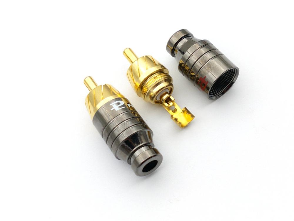 50pcs brass Gold Plated RCA Male Plug Connector so... – Grandado