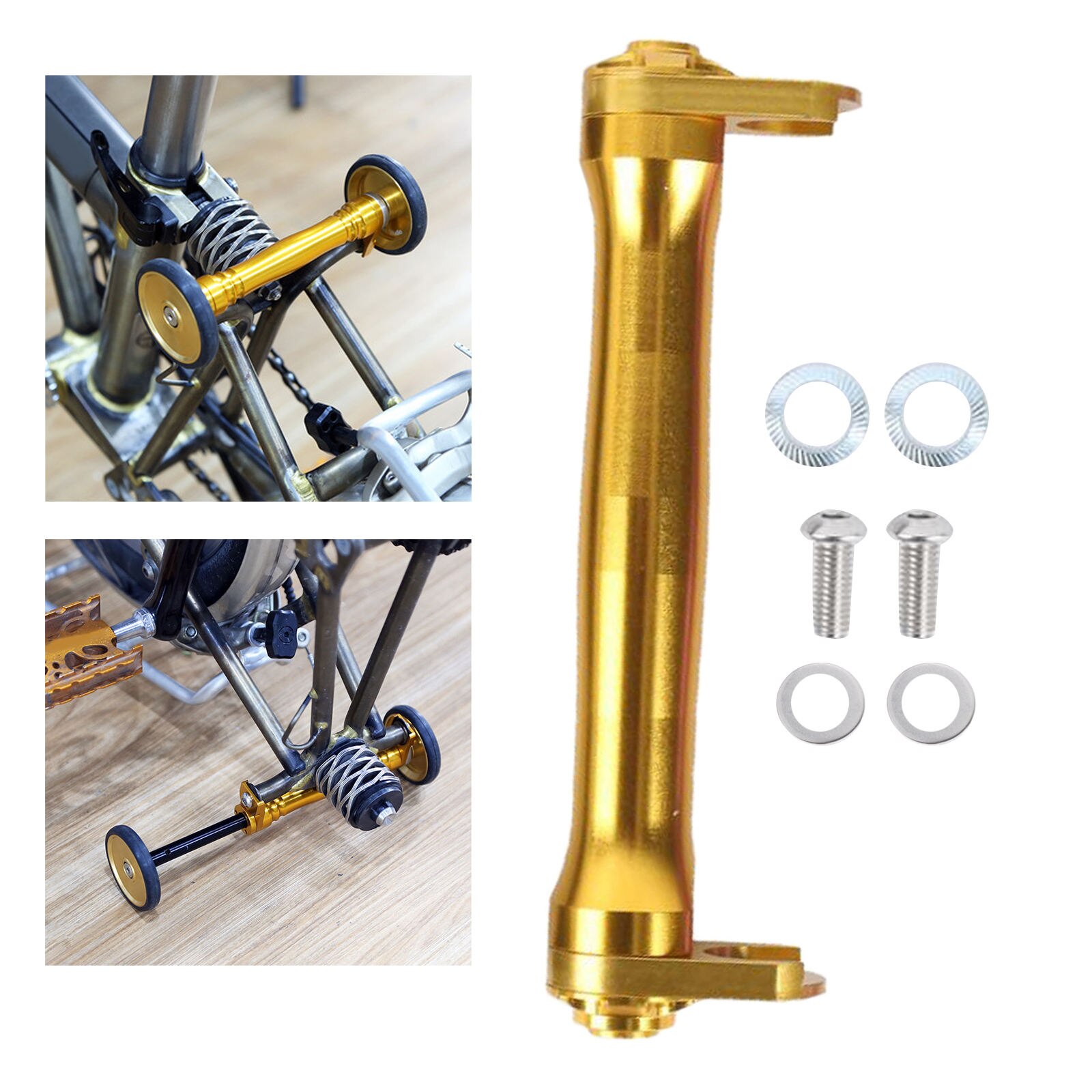 Folding Bike Easy Wheel Extension Rod Rear Cargo R... – Grandado