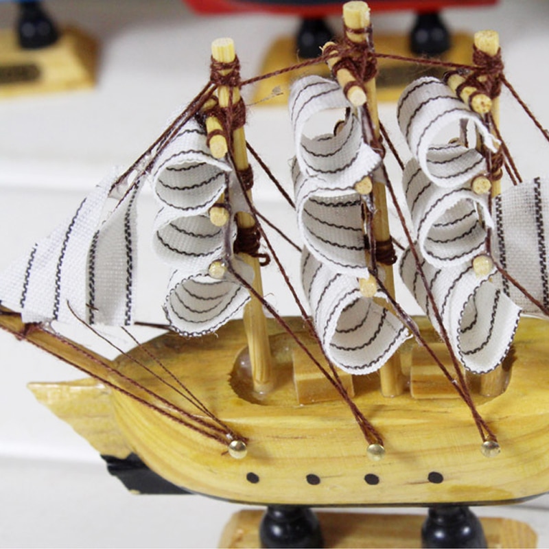 Small Handmade Wooden Ship Model Pirate Sailing Bo... – Grandado