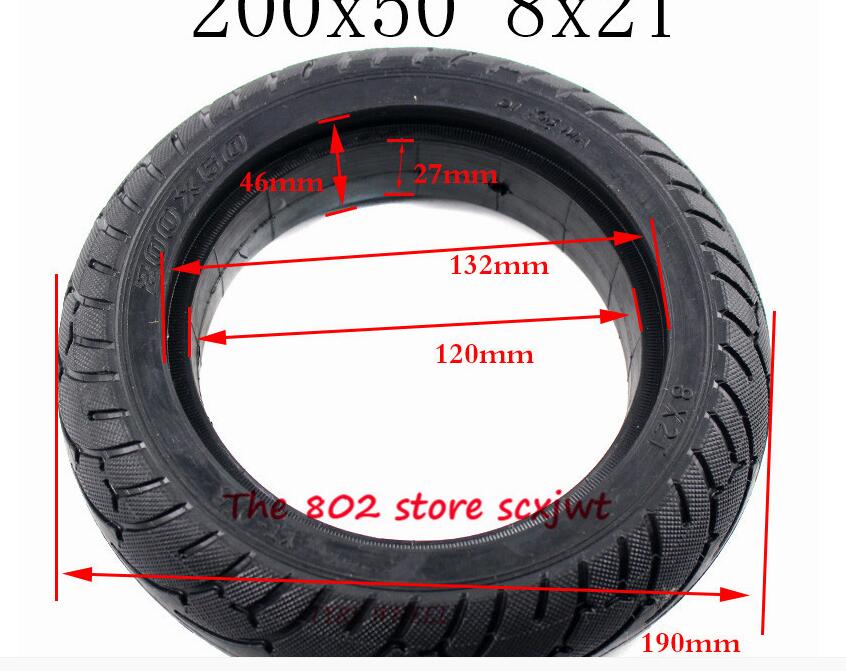 200x50 Solid tyre 8 inch tire fit Hoverboard Two W... – Grandado
