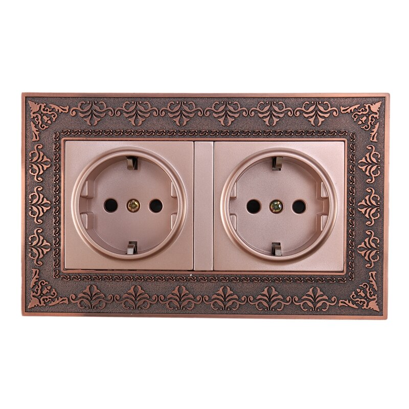 Double Eu Standard Power Socket Embossing Retro Pa... – Grandado