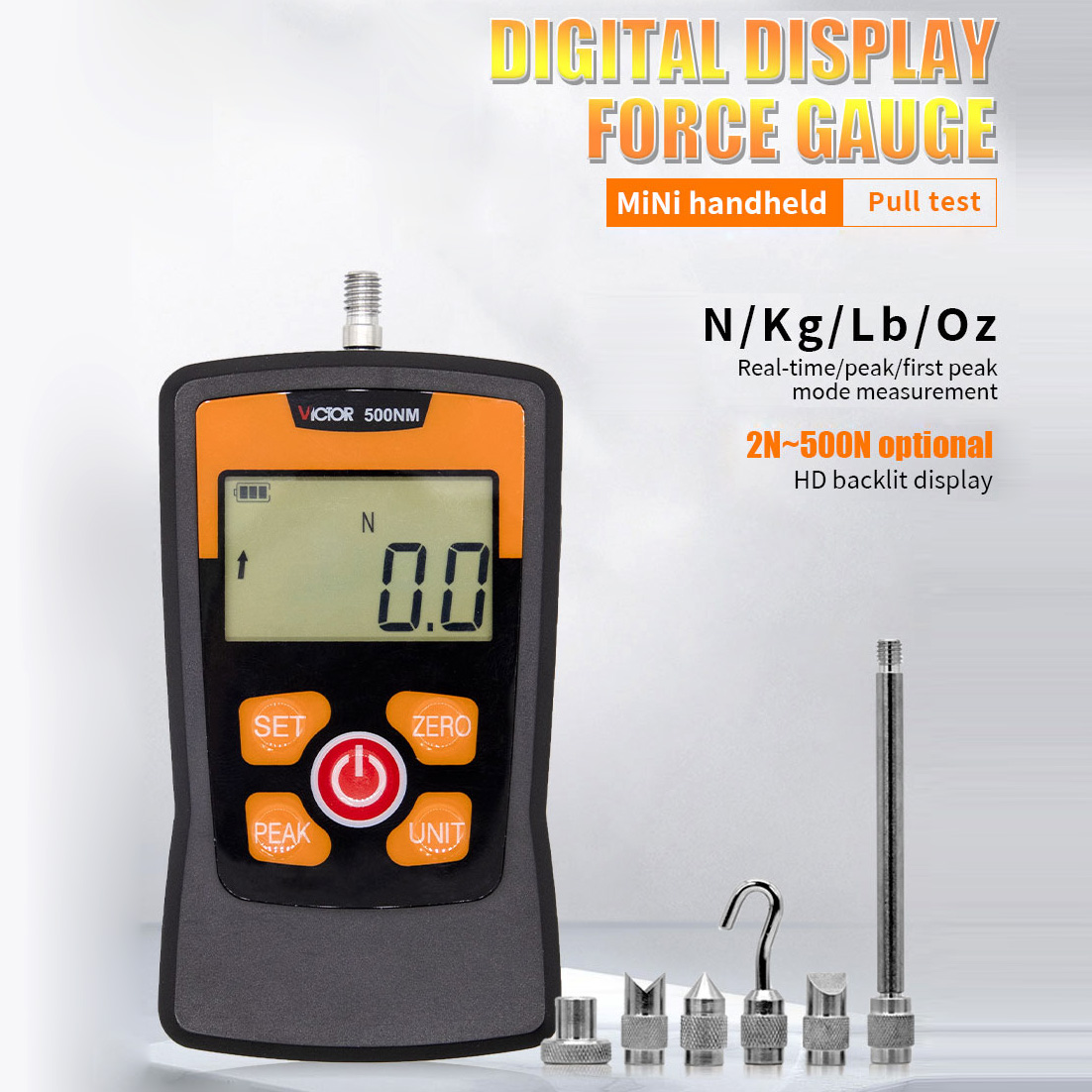 Digital Force Gauge Spring Push Pull Gauge Portabl Grandado