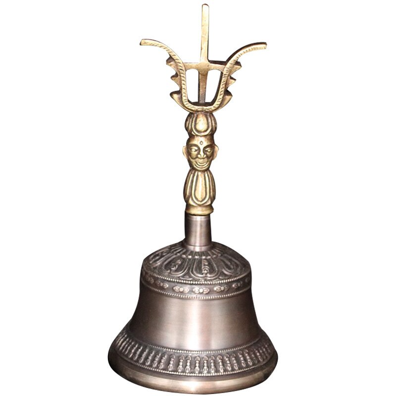 Tibetan Buddhist Meditation Three Pronged Bell and... – Grandado