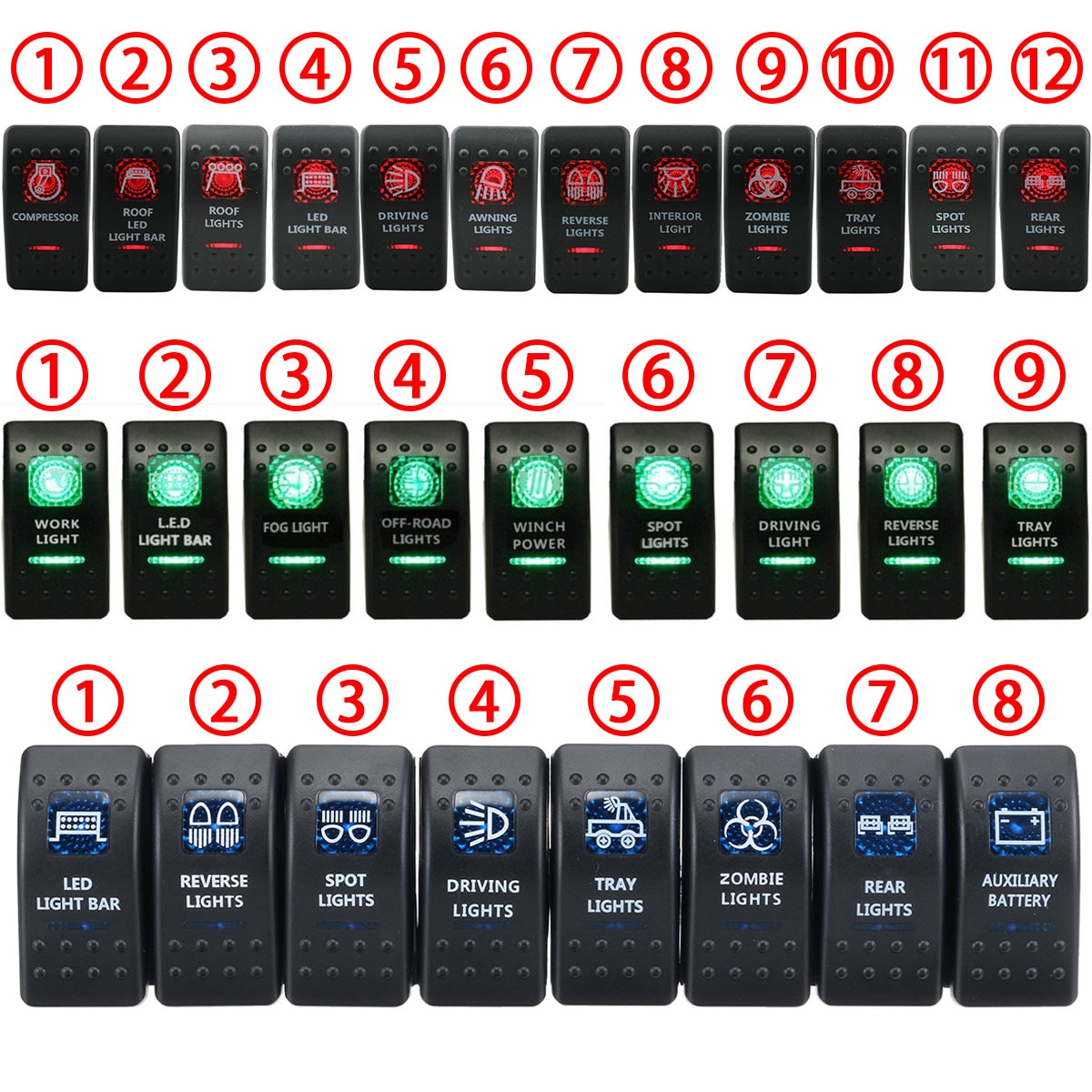 1x 12V 24V CAR MARINE BOAT RV TOGGLE ROCKER SWITCH... – Grandado