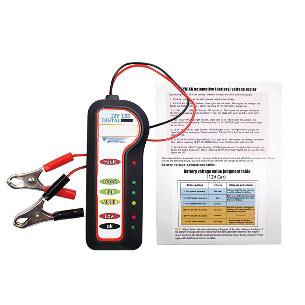 12V Car Battery Tester Diagnostic Tool Alternator ... – Vicedeal