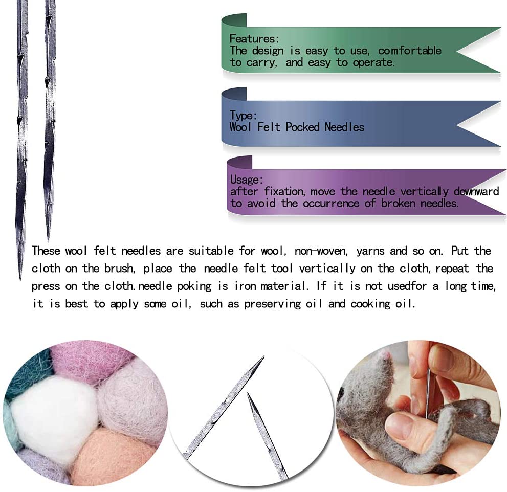 MIUSIE 35 Pcs 4 Types Felt Craft Needle Felting Wo... – Grandado