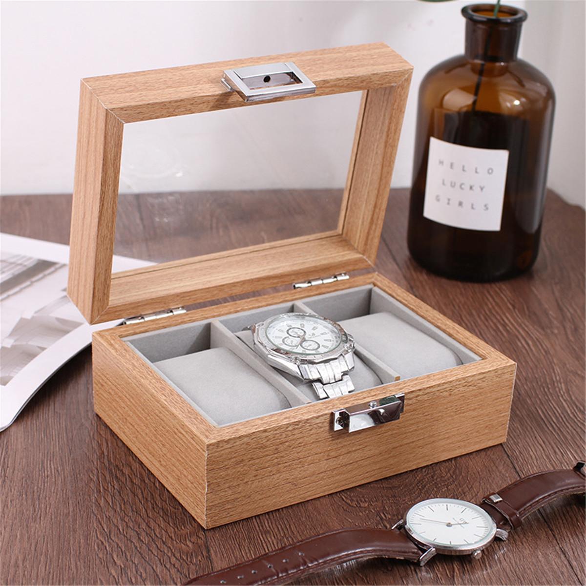 2/3/6/10 Grids Retro Houten Horloge Display Case D... – Vicedeal