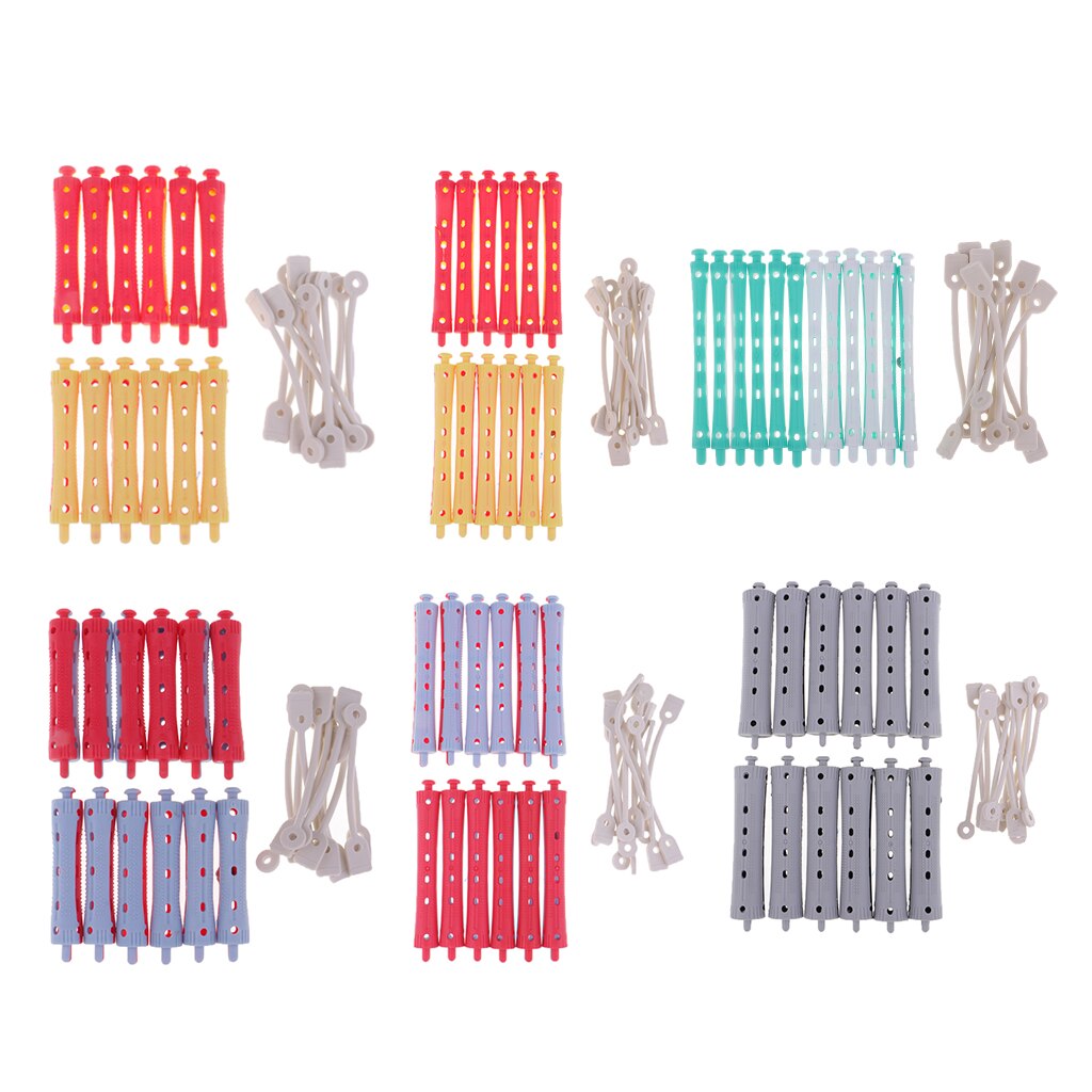 72 Pieces Hairdressing Long Short Perming Rods DIY... – Grandado