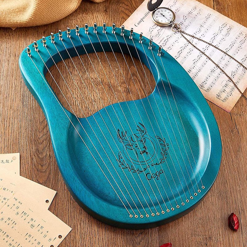 Cega Lyre Harp,16 Strings Harp Mahogany Lyre Harp,... – Vicedeal